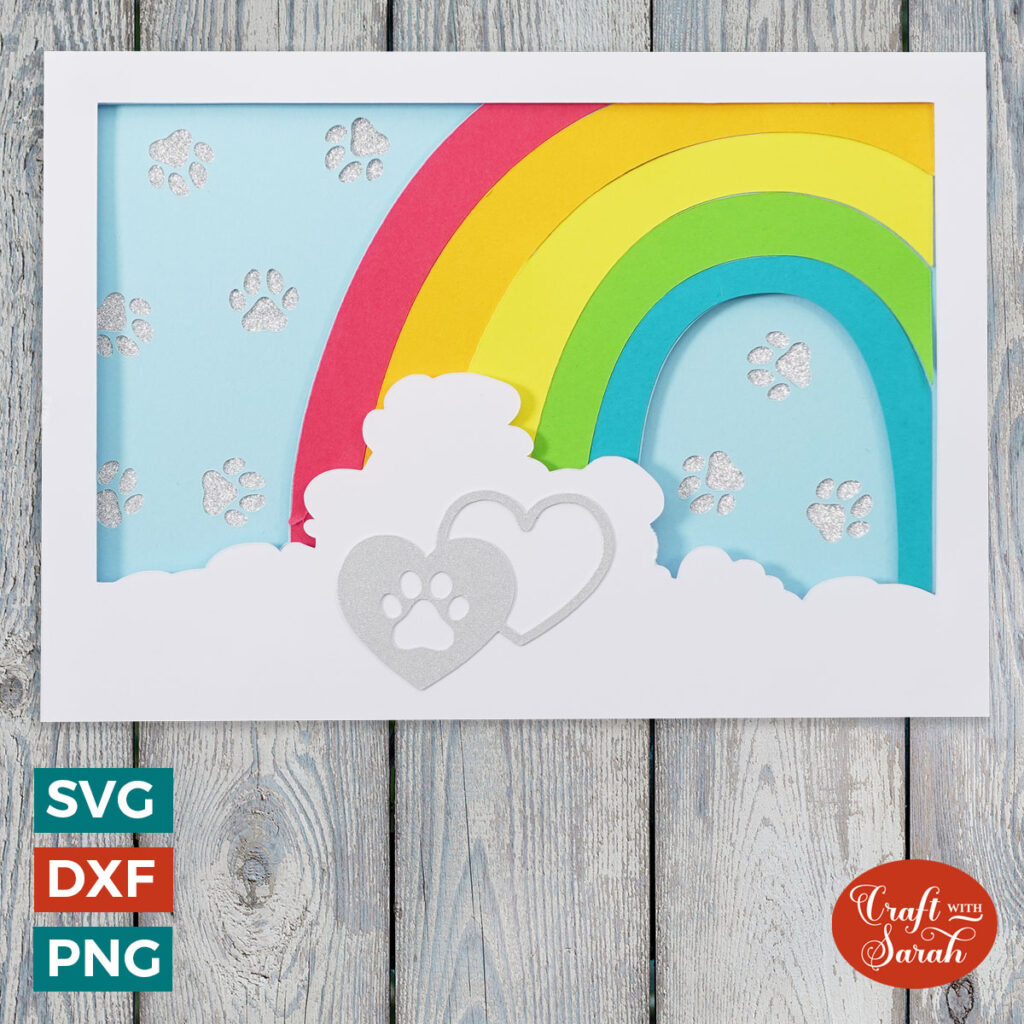 Rainbow Bridge Sympathy Card - Craft with Sarah