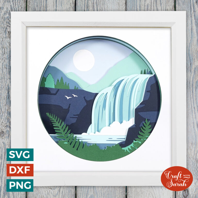 Waterfall Shadow Box - Craft with Sarah