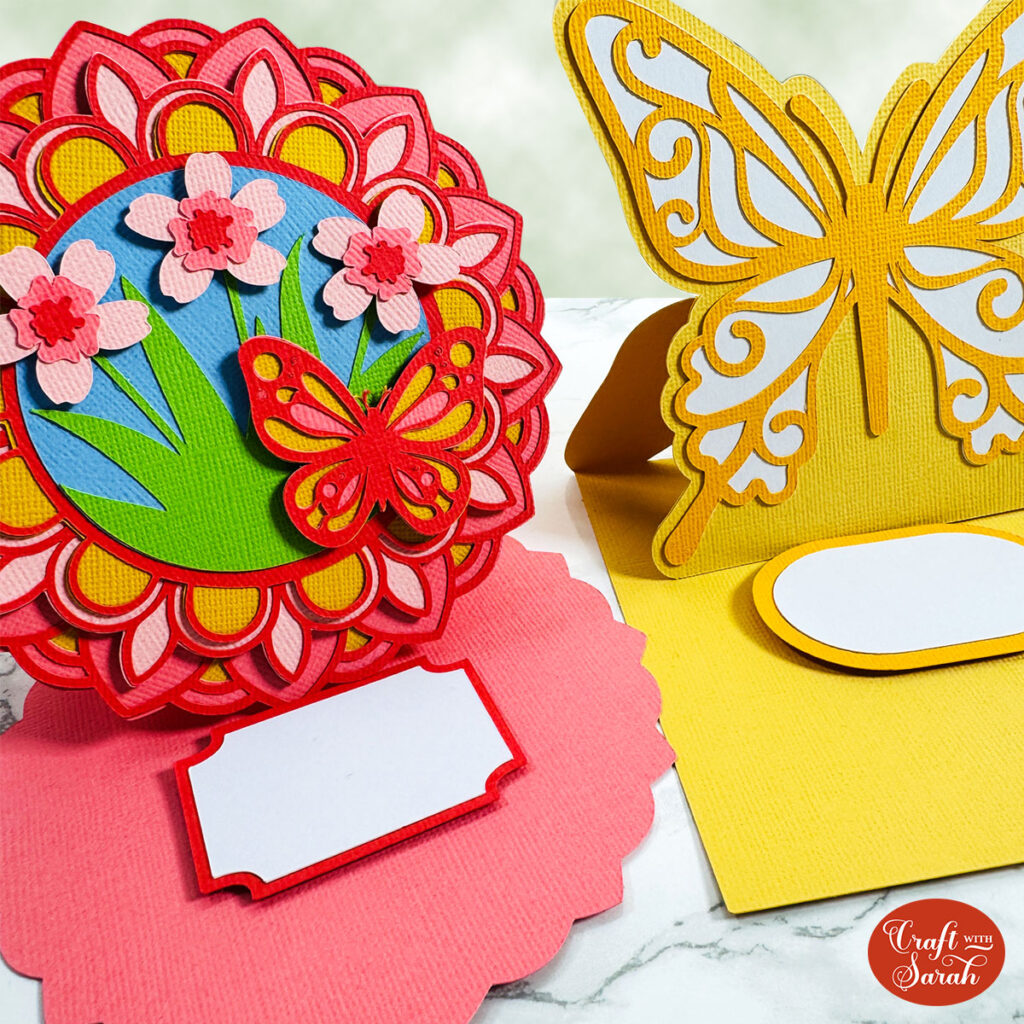 Easel Cards: Square & Circular Templates - Craft with Sarah