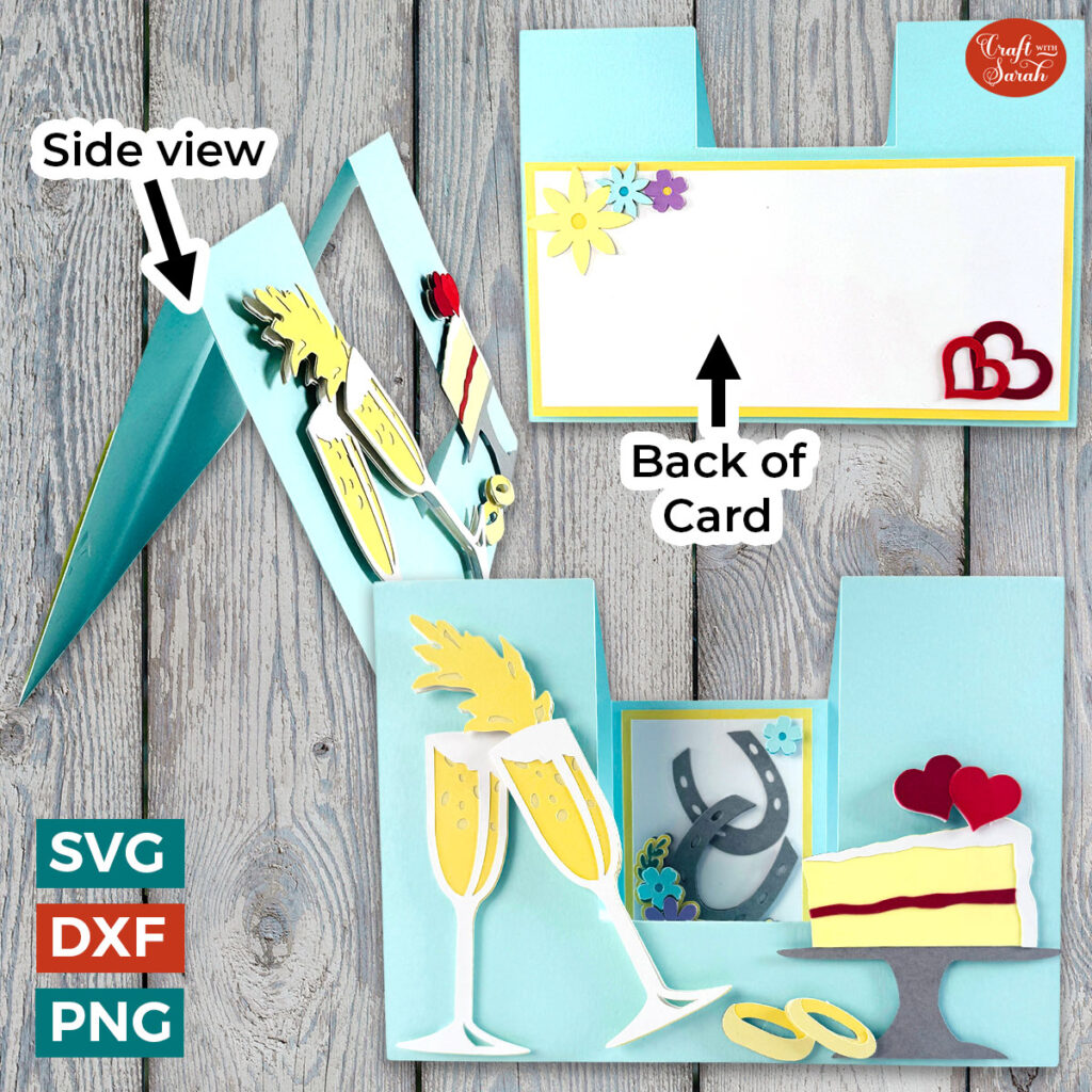 Wedding Stepper Card - Craft with Sarah