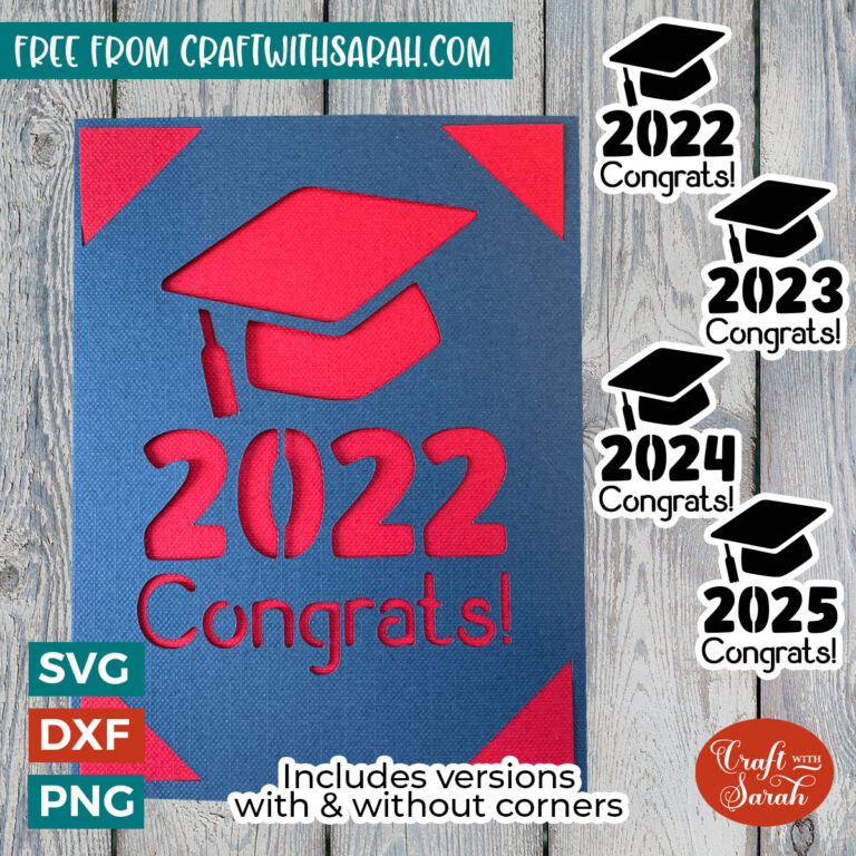 Graduation Year Insert Card - Craft with Sarah