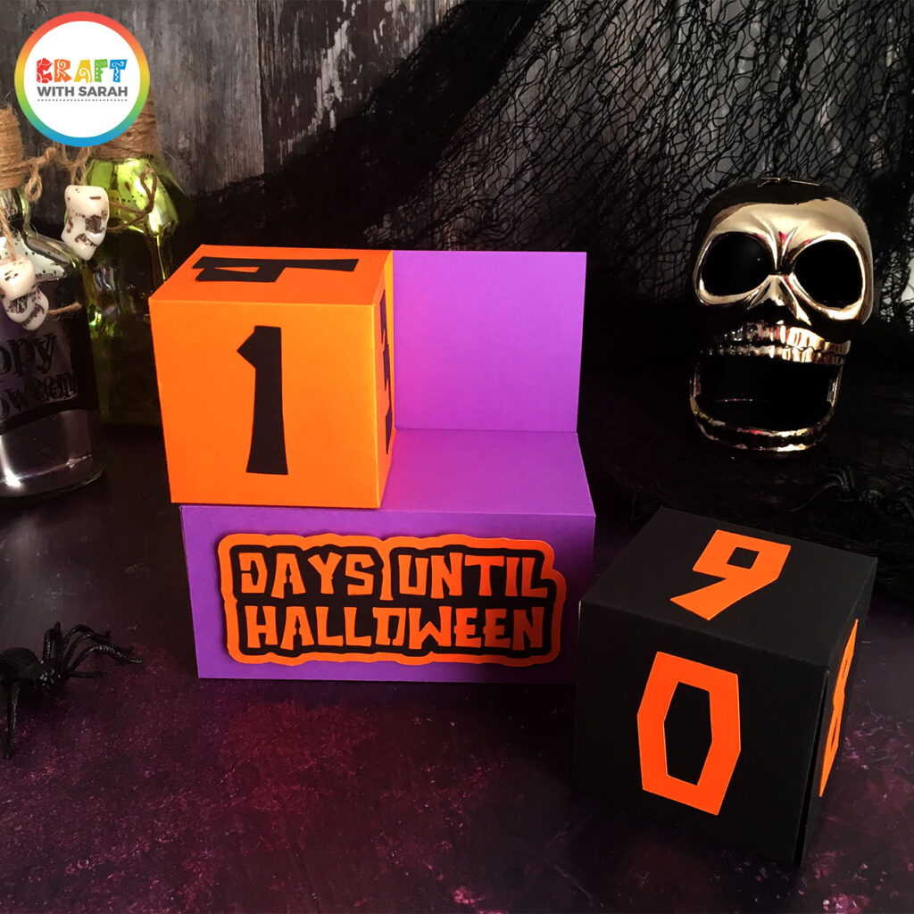 Halloween Countdown Cubes - Craft with Sarah