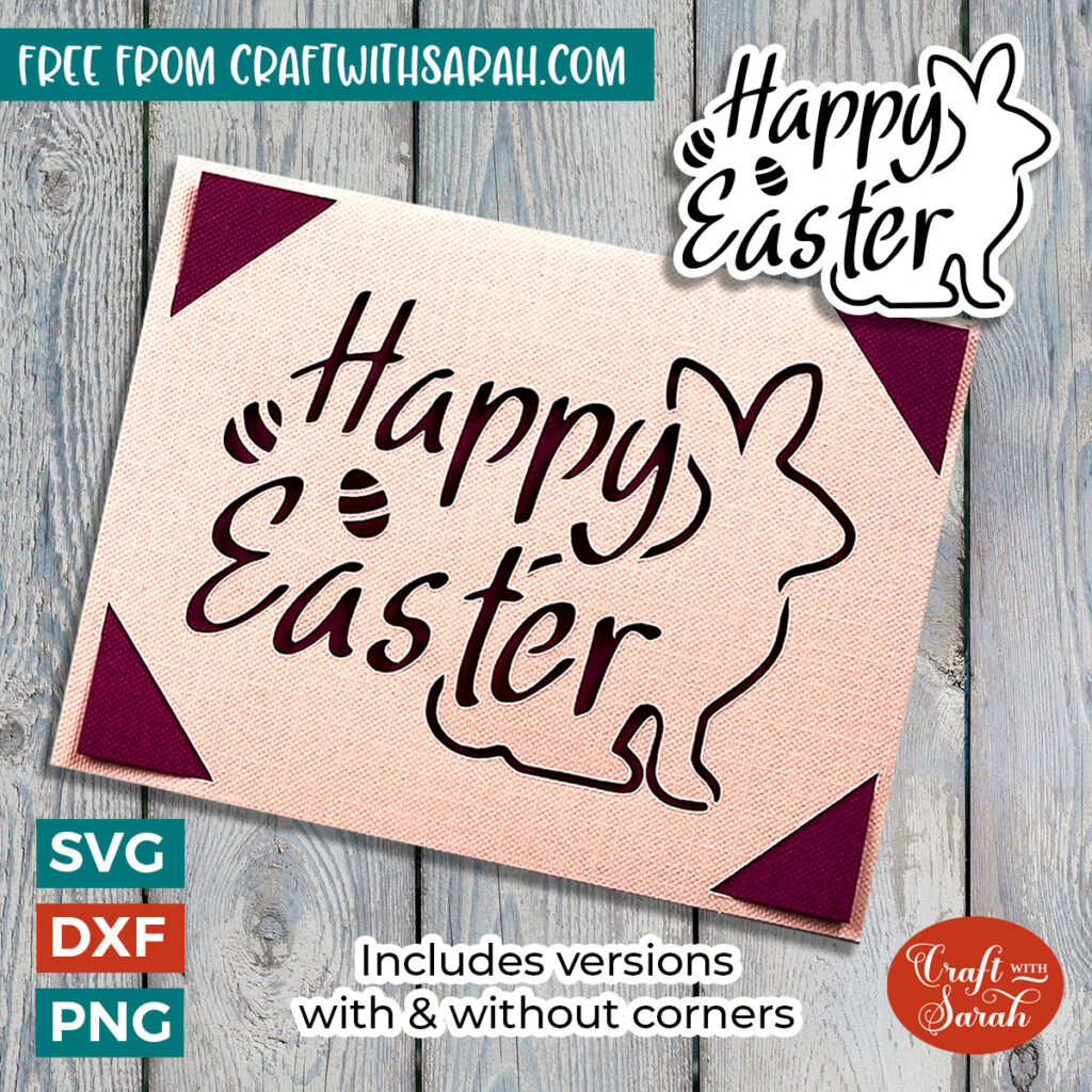 Happy Easter Bunny Insert Card - Craft with Sarah