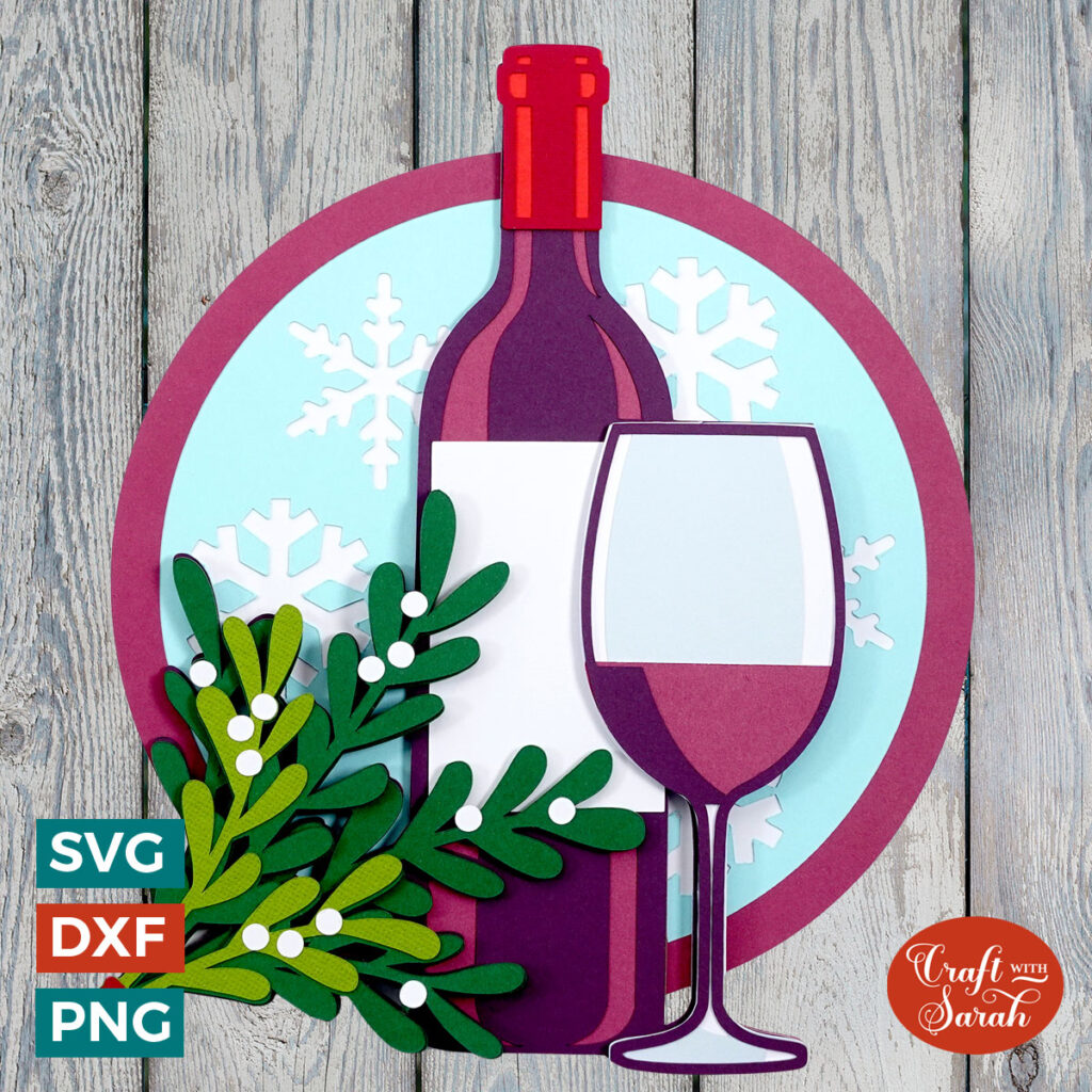 Mistletoe and Wine SVG - Craft with Sarah