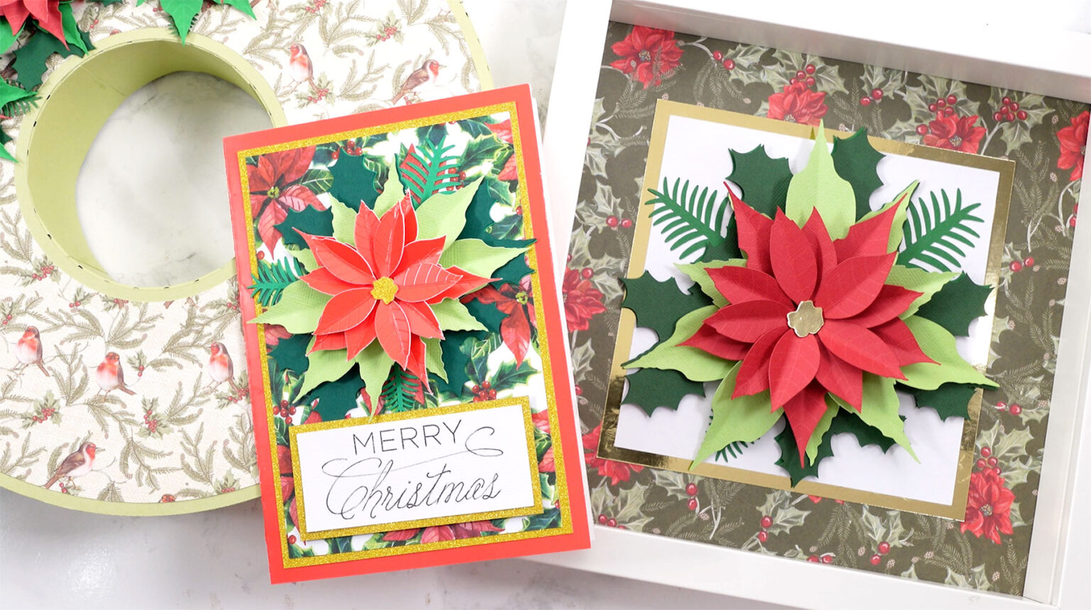 Paper Poinsettia Tutorial ⭐ Easy 3D Cricut Poinsettia Flowers - Craft ...