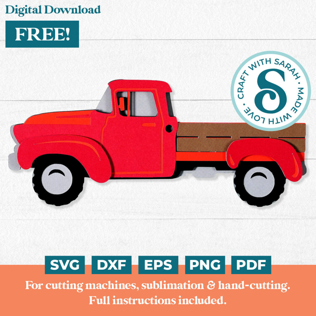 Red Truck SVG - Craft with Sarah