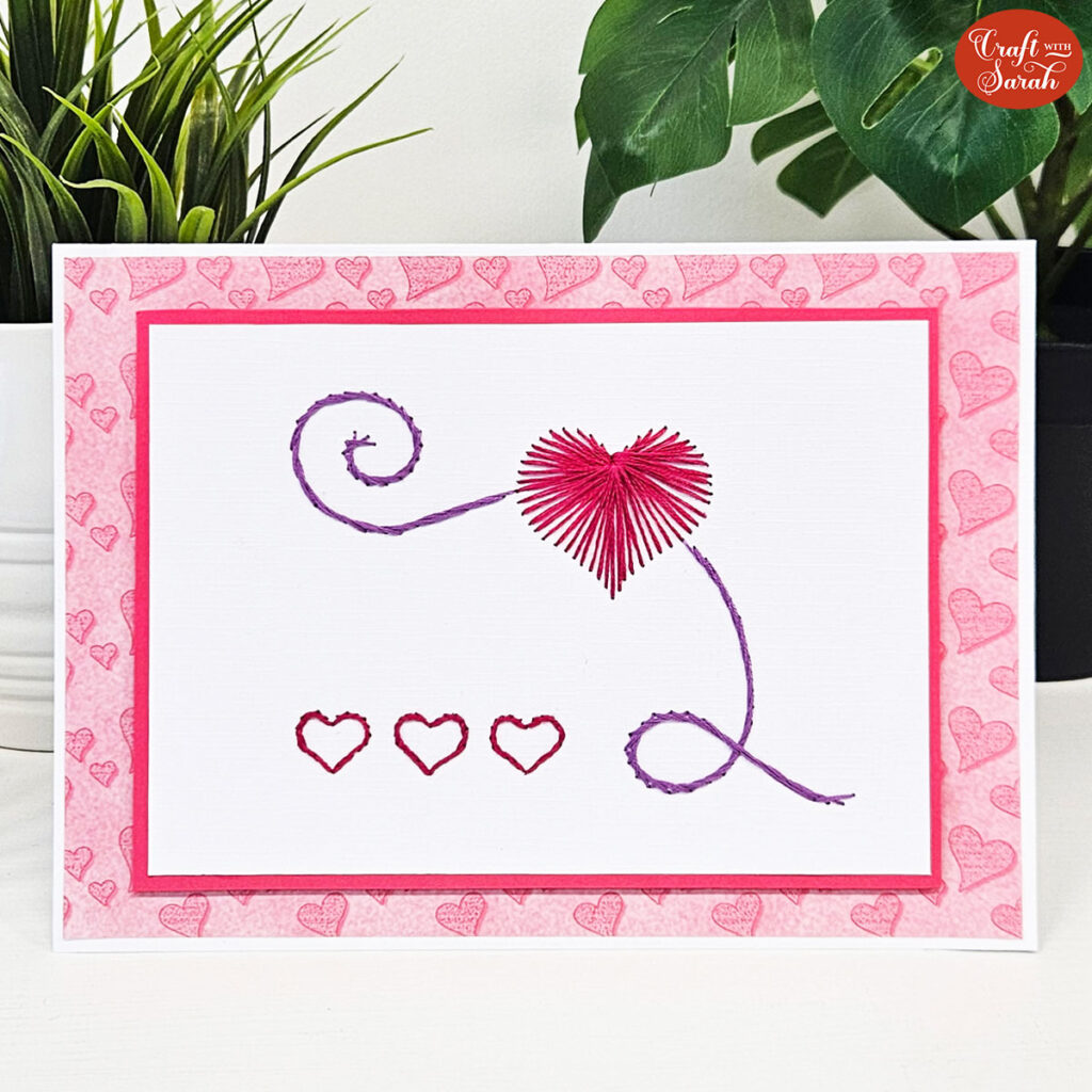 Valentine’s Day Card Stitching Pattern - Craft with Sarah