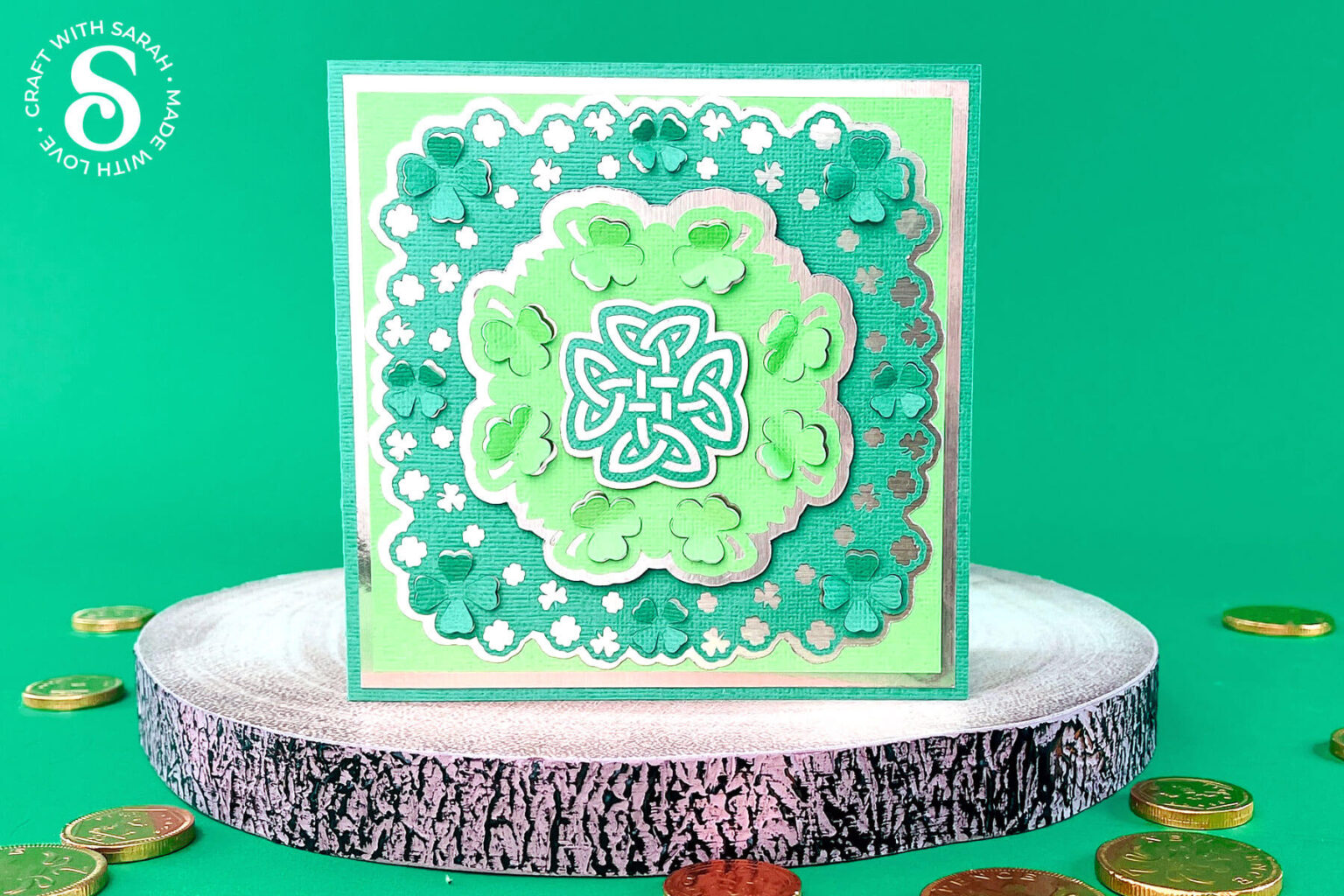 How to Make Bend Out Cards 🍀 St Patrick's Day Card - Craft with Sarah