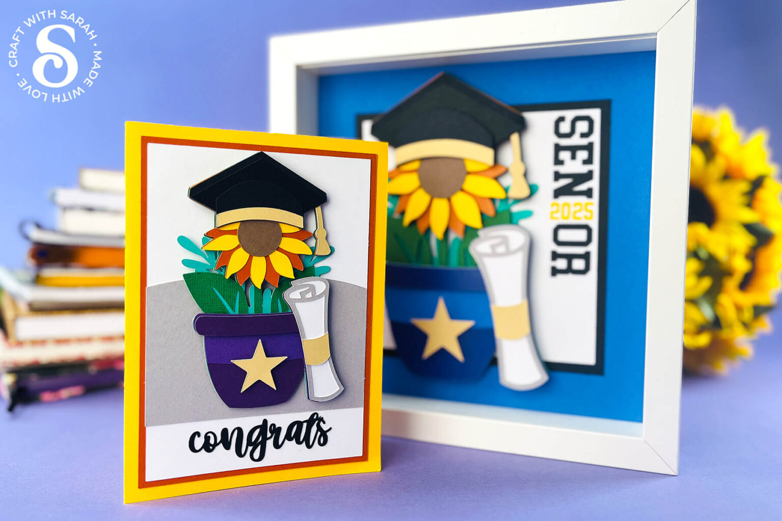 Graduation Flower Pot with Sunflower - Craft with Sarah