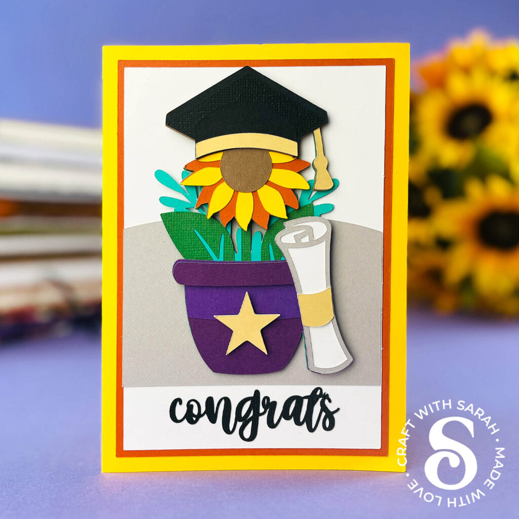 Graduation Flower Pot with Sunflower - Craft with Sarah