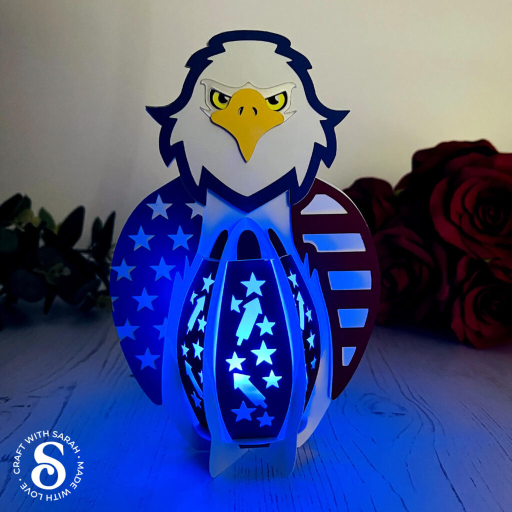 Patriotic Eagle Lantern for 4th July - Craft with Sarah