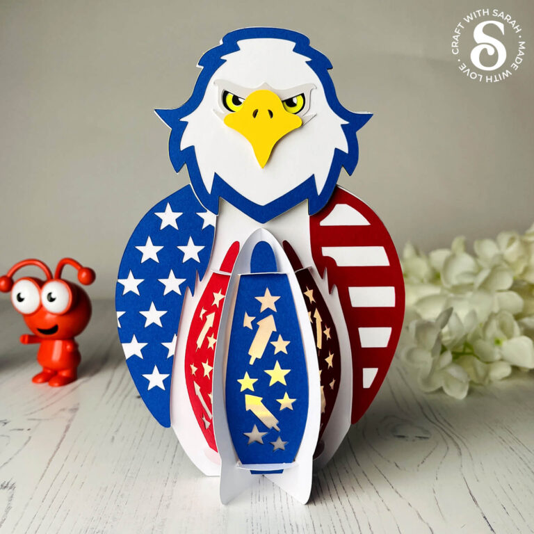 Patriotic Eagle Lantern for 4th July - Craft with Sarah
