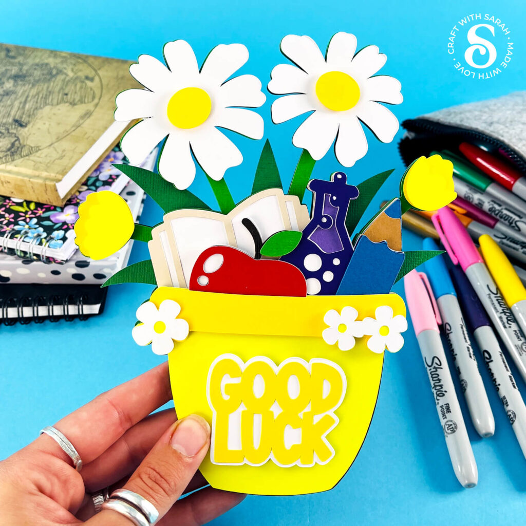 Back to School Flowers ️ Good Luck! - Craft with Sarah