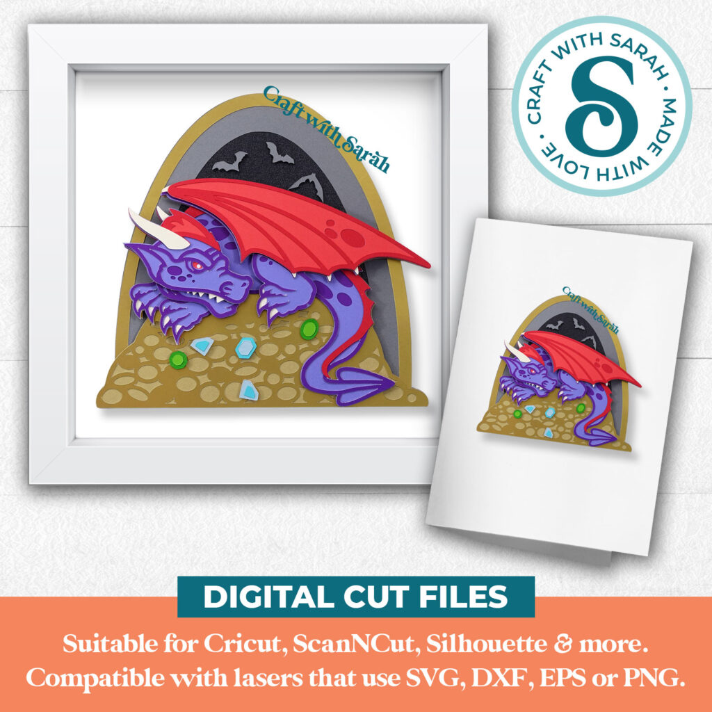Dragon with Hoard SVG - Craft with Sarah