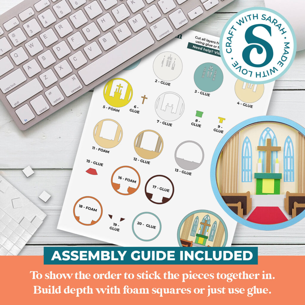 Inside a Church SVG - Craft with Sarah