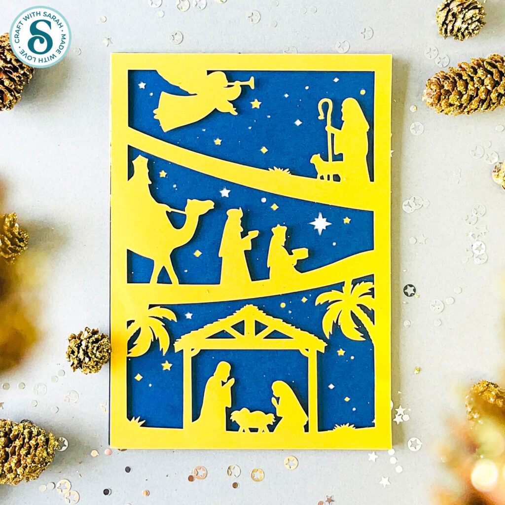 Golden Nativity Card 🌟 CCC 2025 - Craft with Sarah