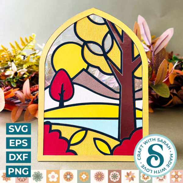 Autumn Stained Glass Window - Craft with Sarah