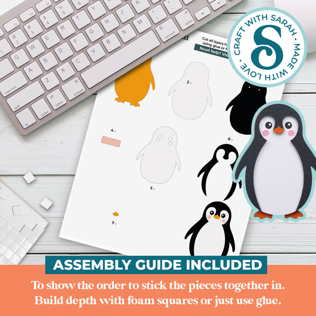 Penguin SVG (Cute Animal Series) - Craft with Sarah