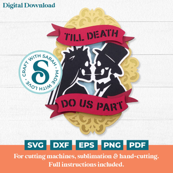 Till Death Do Us Part Skeletons SVG - Craft with Sarah