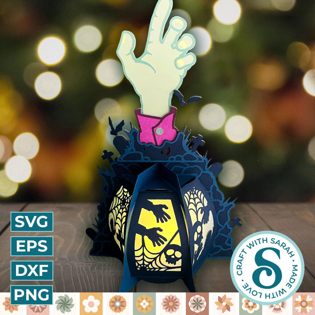 Zombie Hand Base Lantern - Craft with Sarah