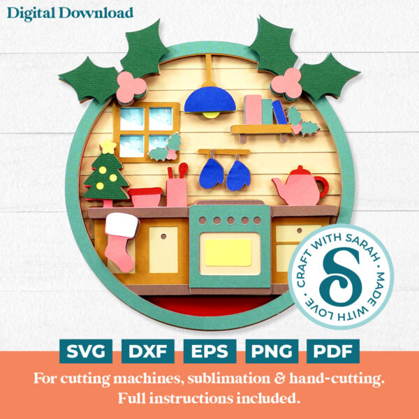 Christmas Kitchen SVG - Craft with Sarah