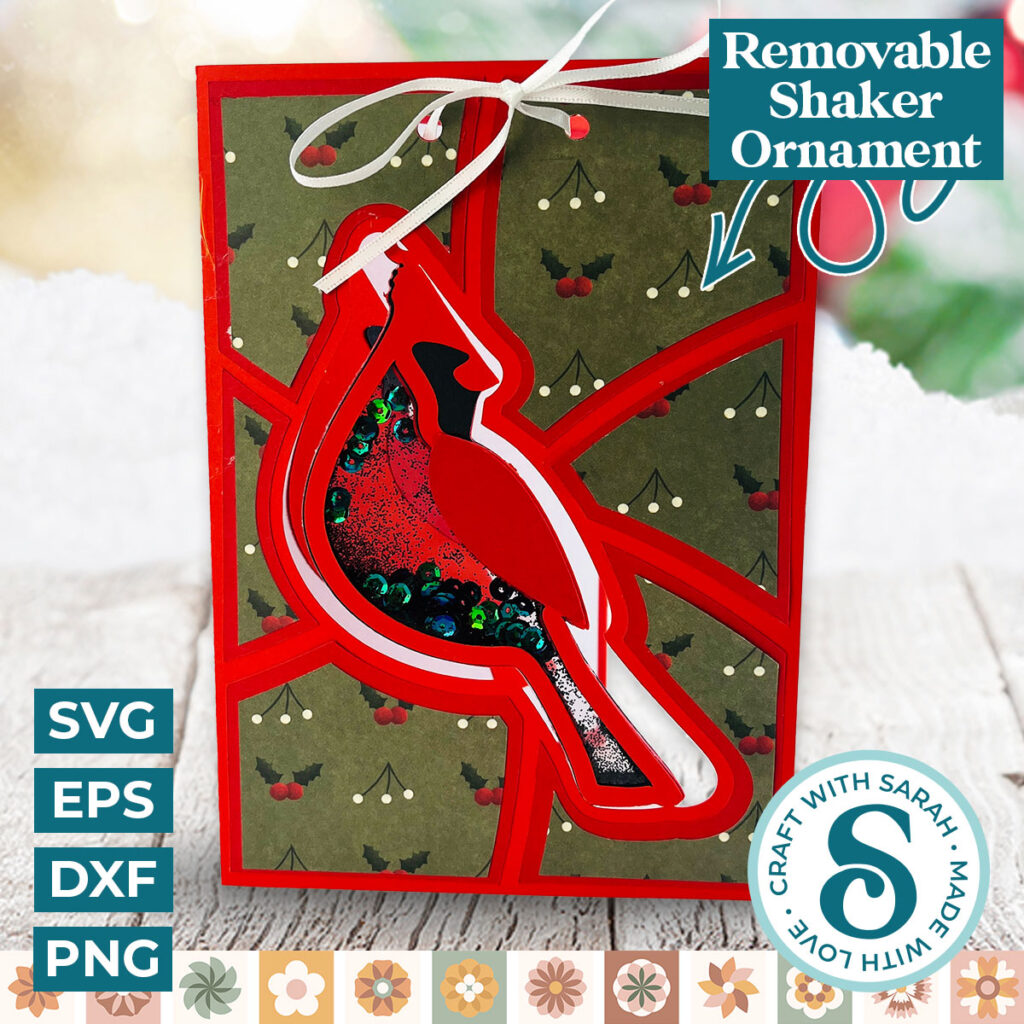 Cardinal Shaker Card - Craft with Sarah