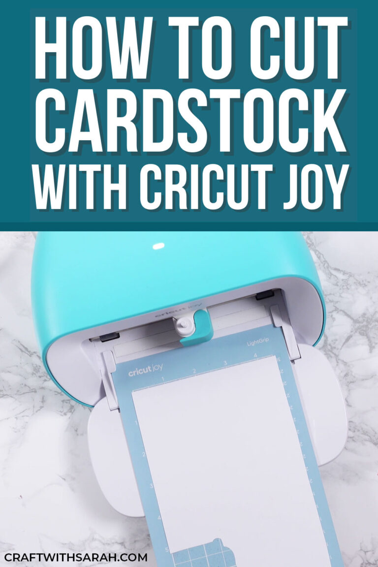 How to Cut Cardstock with the Cricut Joy - Craft with Sarah