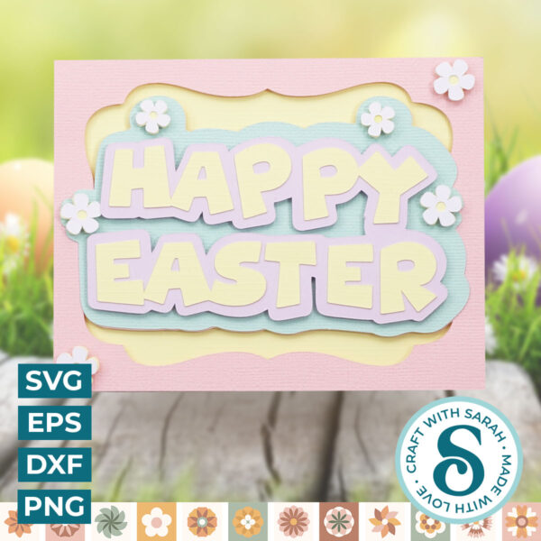 Happy EasterA2 Card - Craft with Sarah