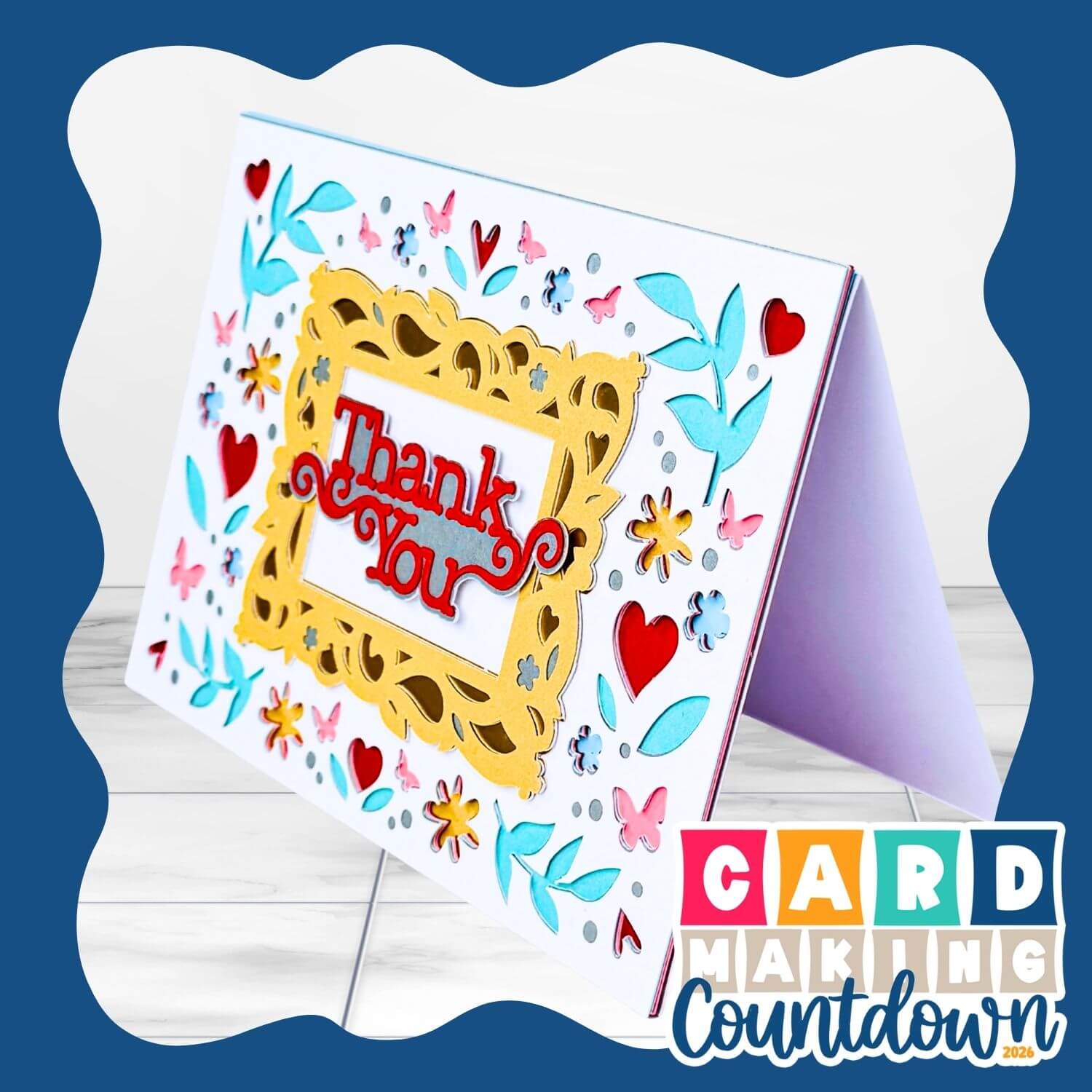 Build-Down Background Cards ⭐ Card Making Countdown 2026 - Craft with Sarah