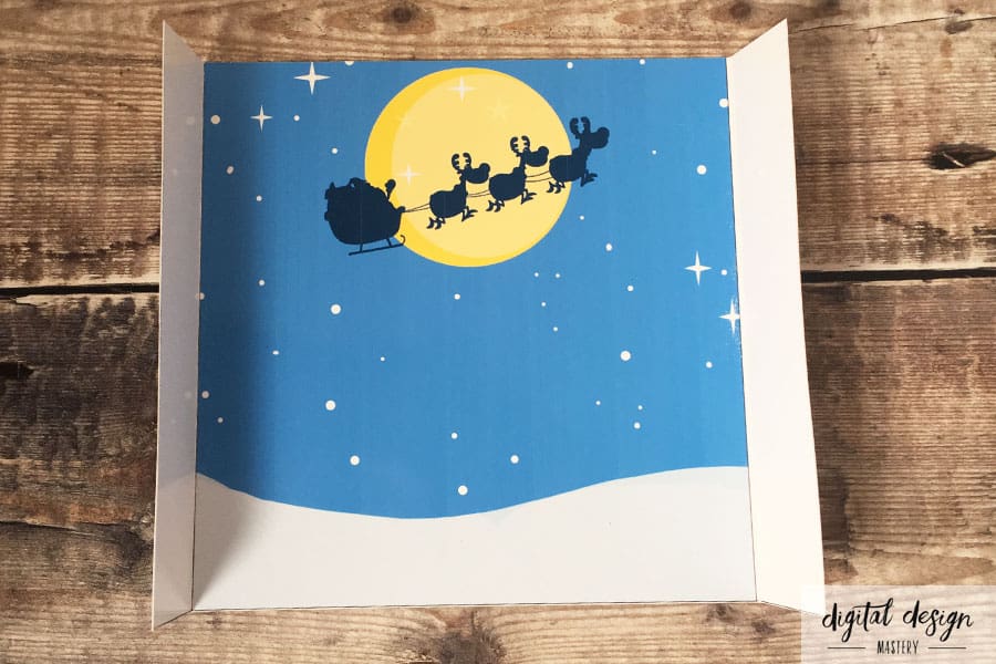 Christmas Animals 3D Concertina Window Card - Craft with Sarah