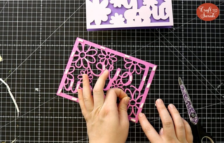 How to Make 3D Layered Greetings Cards with your Cricut - Craft with Sarah