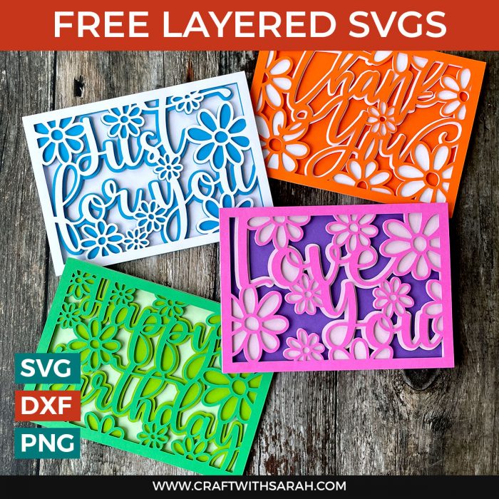 How to Make 3D Layered Greetings Cards with your Cricut - Craft with Sarah