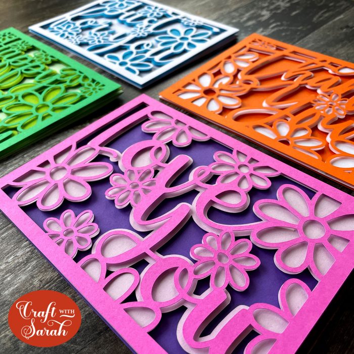 How to Make 3D Layered Greetings Cards with your Cricut - Craft with Sarah