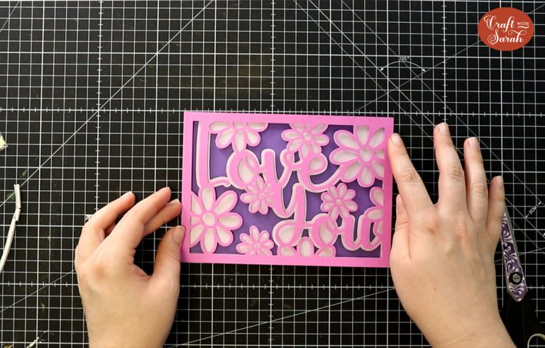 How to Make 3D Layered Greetings Cards with your Cricut - Craft with Sarah