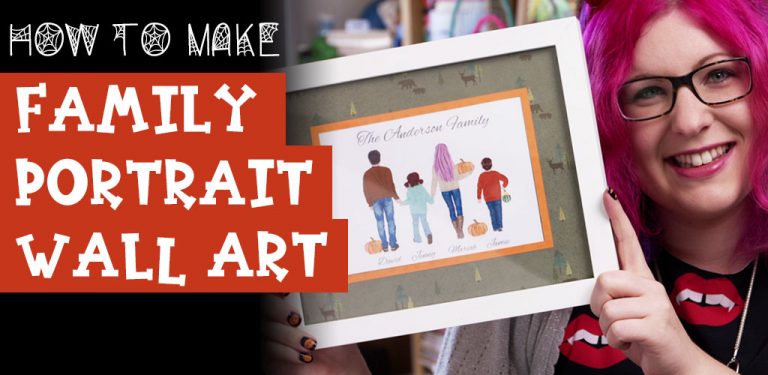 Make Personalized Family Portrait Wall Art for Fall - Craft with Sarah