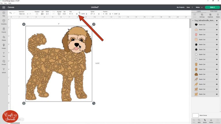 How to Make 3D Layered Cricut Projects + FREE Labradoodle SVG - Craft ...