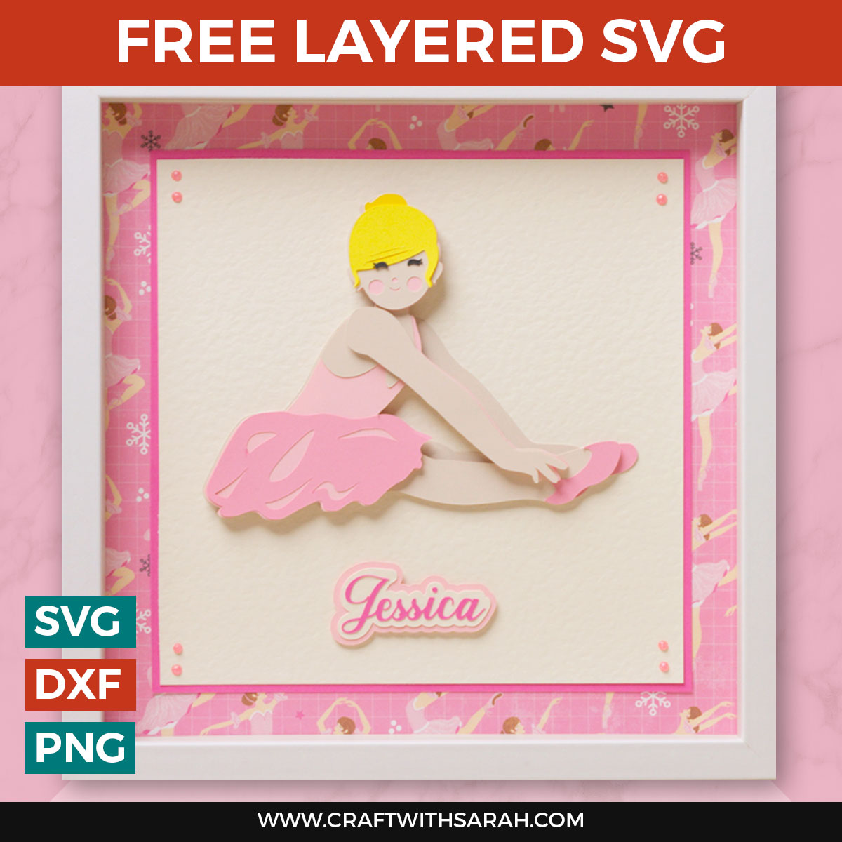 FREE Layered Ballet SVG 🩰 3D Ballerina Craft Idea - Craft with Sarah