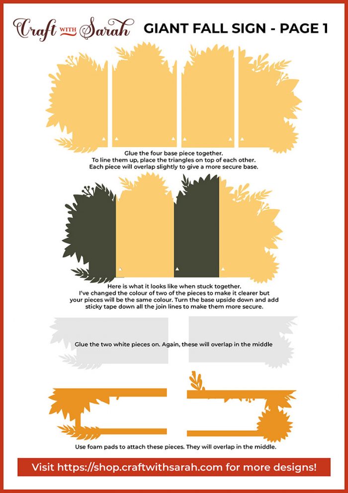 Make this Giant Autumn Sign for DIY Fall Decor - Craft with Sarah