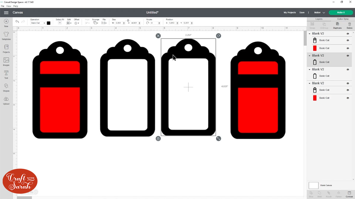 Gift Tag Shape Template