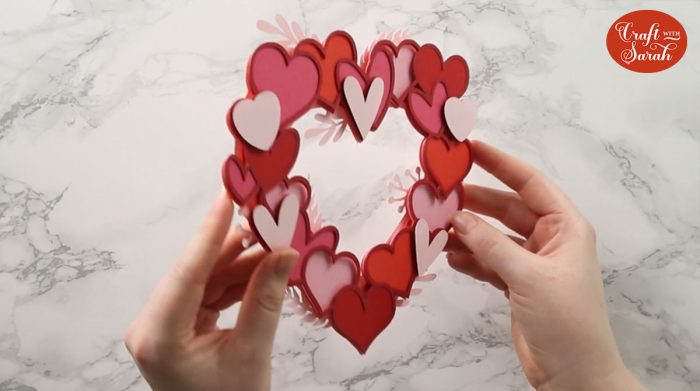 Beautiful Love Heart Paper Wreath for Valentine's Day - Craft with Sarah