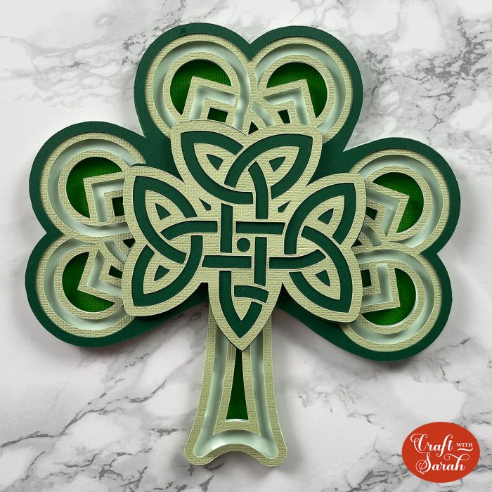 Free Layered Shamrock SVG ☘️ Celtic Shamrock Cut File - Craft with Sarah