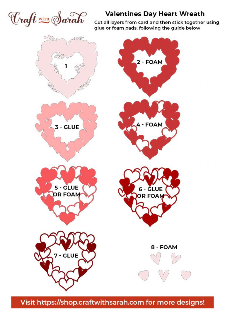 Beautiful Love Heart Paper Wreath for Valentine's Day - Craft with Sarah