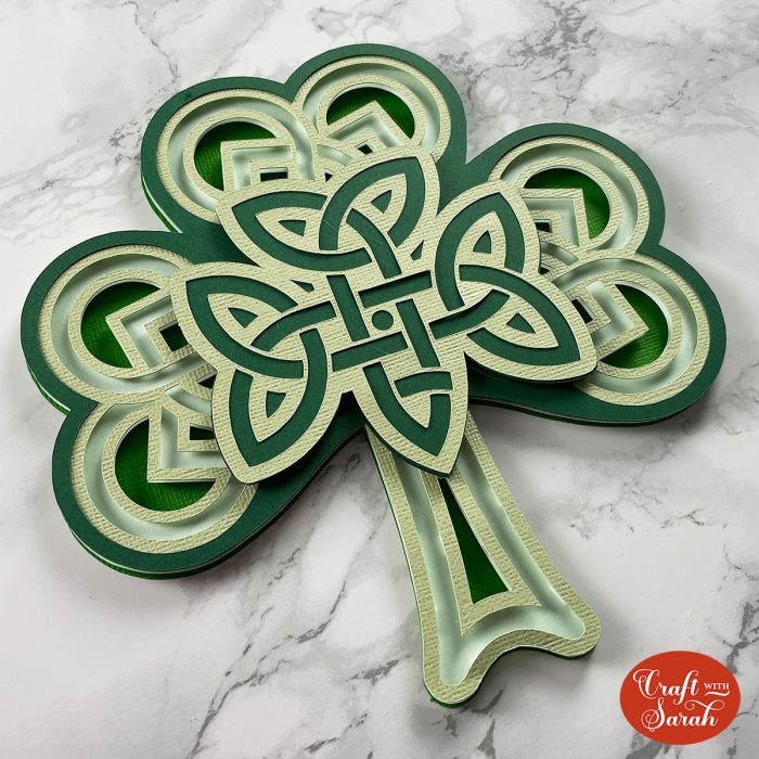 Free Layered Shamrock SVG ☘️ Celtic Shamrock Cut File - Craft with Sarah