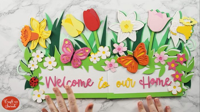 Wow! A Giant Off-the-Mat Spring Welcome Sign - Craft with Sarah