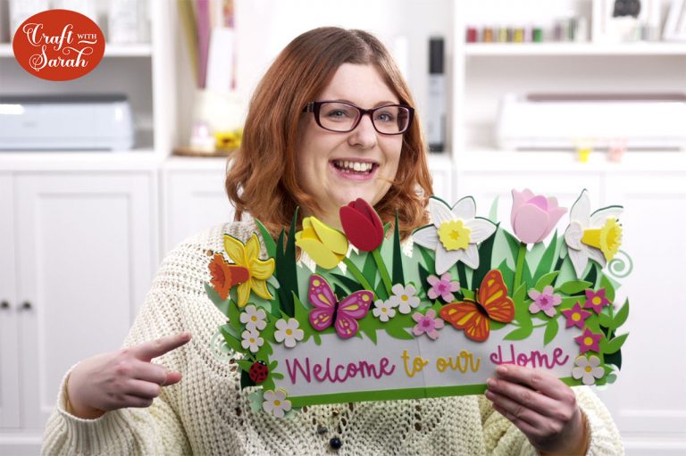 Wow! A Giant Off-the-Mat Spring Welcome Sign - Craft with Sarah