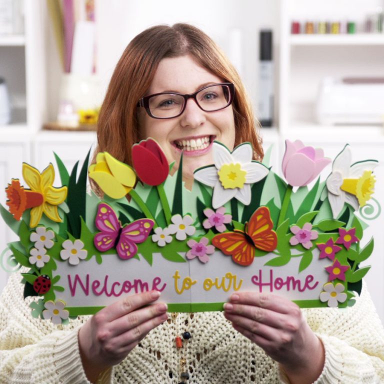 Wow! A Giant Off-the-Mat Spring Welcome Sign - Craft with Sarah