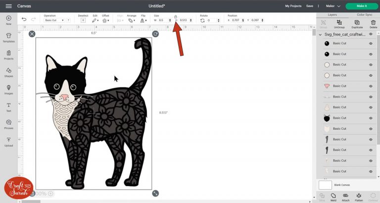 Free Cat Layered SVG | Make a Papercraft of your Cat! - Craft with Sarah