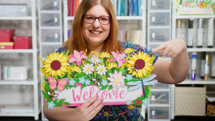 Make Giant Paper Flowers for Summer with this Off-the-Mat Welcome Sign ...