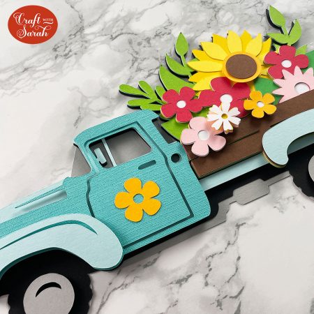 Free Summer Truck SVG 🌻 So many pretty flowers! - Craft with Sarah
