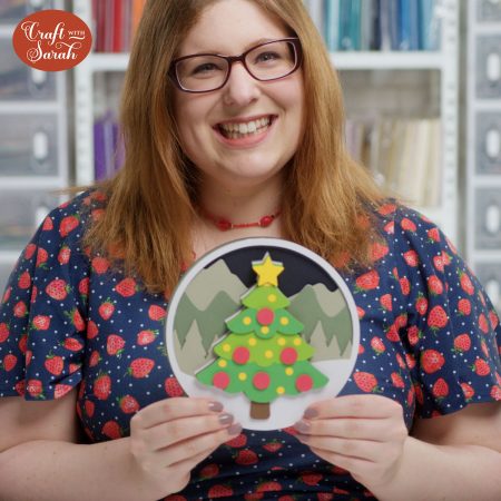 Free SVG! 🎄 Make a Whimsical Papercraft Christmas Tree - Craft with Sarah